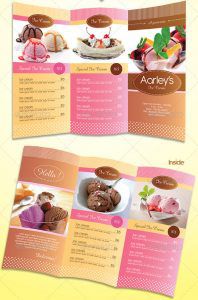 Mẫu thiết kế menu quán kem đẹp nhất năm 2018