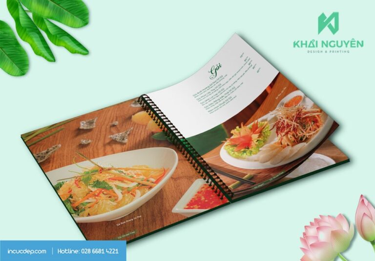 In menu chay chuyên nghiệp cho nhà hàng chay, quán chay