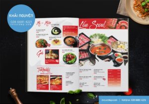 Thiết kế menu Seoul Restaurant Korean Cuisine